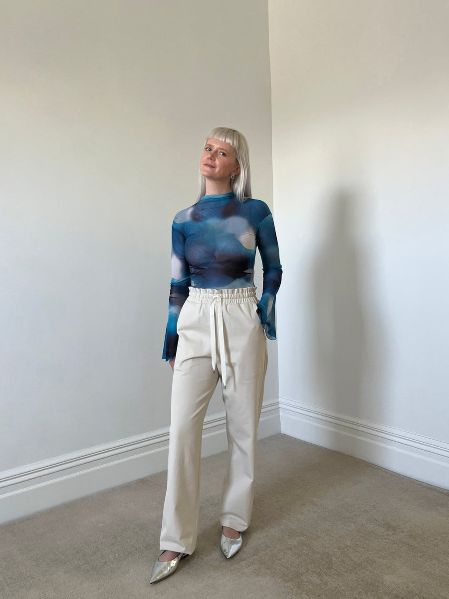 Jojo Ross Rover Pants black elasticated drawstring loose fit cotton