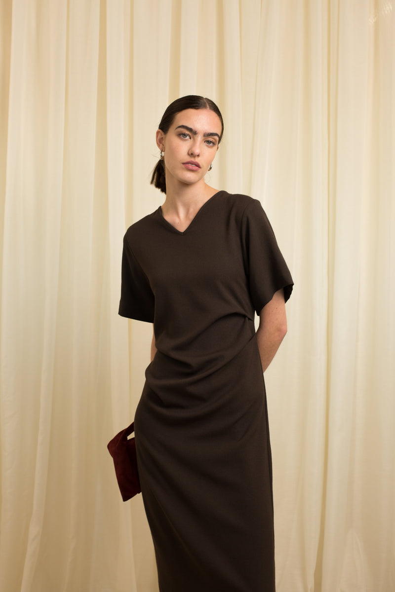 Jojo Ross Dickson Dress Dark Chocolate